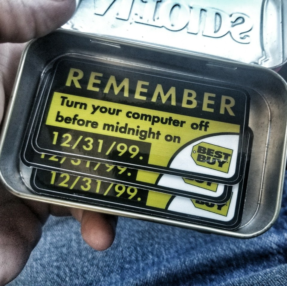 Best Buy Y2K REMEMBER Turn Your Computer Off Retro PC Case Decal ...