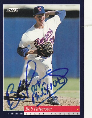 BOB PATTERSON TEXAS RANGERS SIGNED 1994 CARD CHICAGO CUBS PIRATES ...