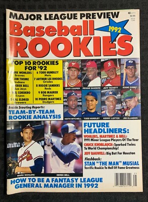 1992 BASEBALL ROOKIES Magazine v.2 #1 VG 4.0 Derek Bell | eBay