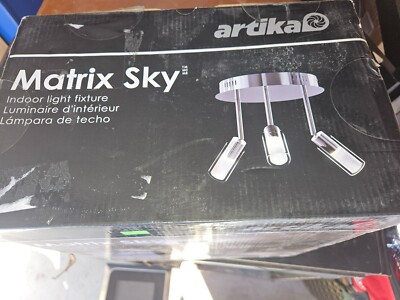Artika Matrix Sky 10.8 in. 3-Light Chrome LED Semi-Flush Mount CL3MT-C1 ...