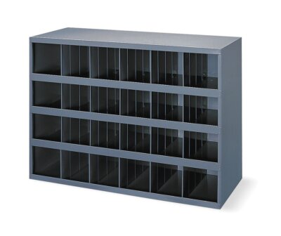 Durham 356-95 Gray Cold Rolled Steel 24 Opening Bin with Slope Self ...
