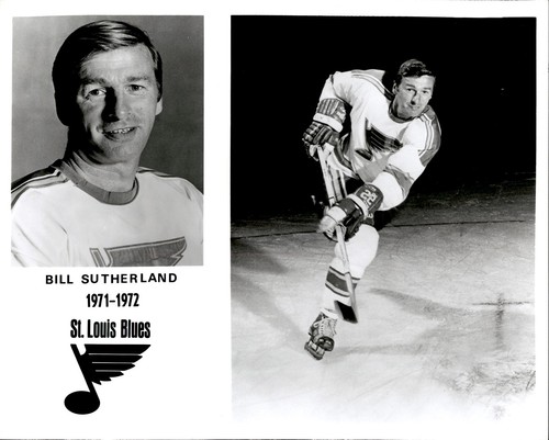 PF17 Original Photo BILL SUTHERLAND 1971-72 ST LOUIS BLUES NHL HOCKEY ...