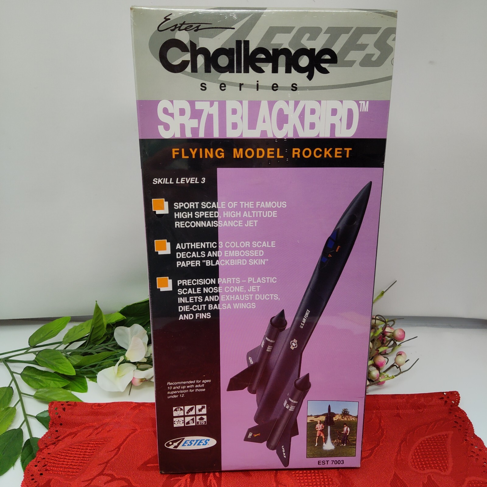 NOS Estes Challenge Series USAF SR-71 Blackbird Flying Model Rocket ...