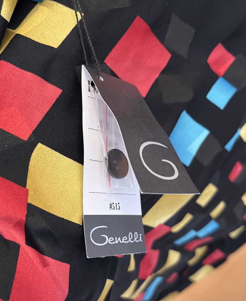 GENELLI 100% PURE SILK Long Sleeve SHIRT / COLORFUL / MEN’S size XXL ...