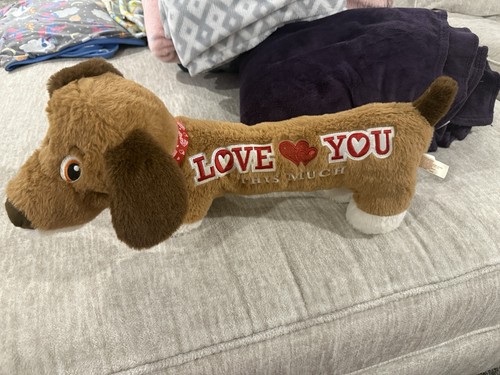 Weiner Dog Love You This Much Stuffed Animal- Valentines | eBay