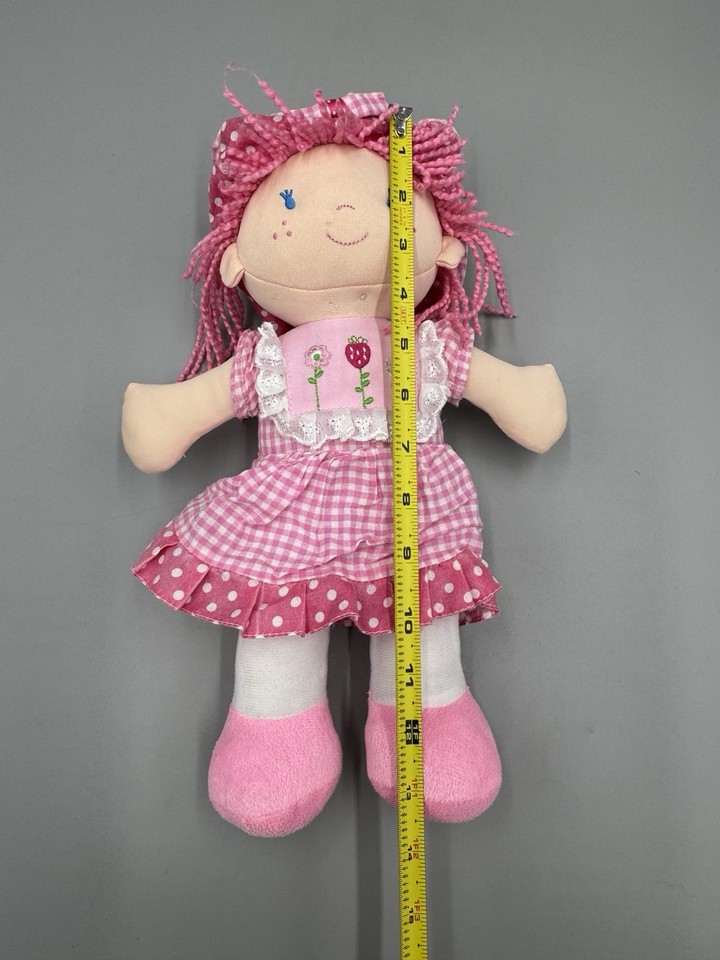 Pink Plush Rag Doll 12” Stuffed Lifestyle International Soft Toy In ...