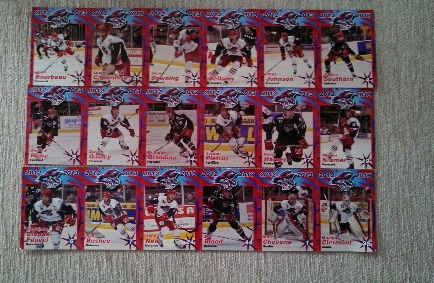 ELMIRA JACKALS TRADING CARD SET 12-13 ECHL AHL NHL UHL CHL | eBay