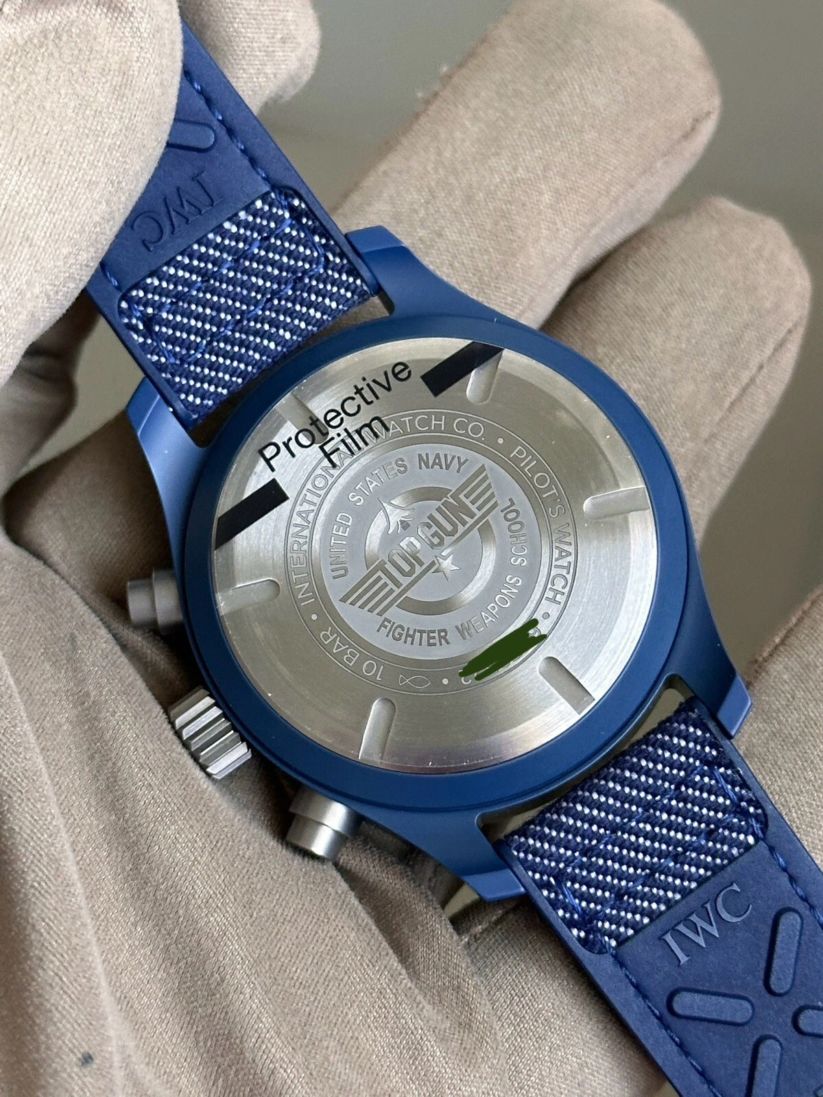 FS BNIB IWC Pilot's Watch Chronograph "Oceana" Top Gun Blue Ceramic ...