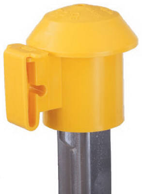 Electric Fence Insulator, T-Post Cap, Yellow, 10-Pk. 2027 38923020461 ...