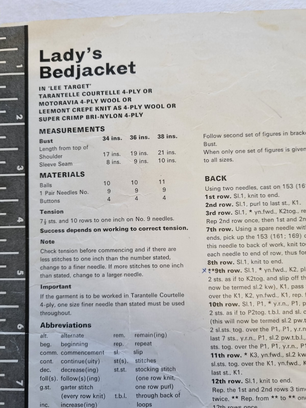 Lee Target Knitting Pattern 6674 - Ladies Bed Jacket - Good Used | eBay