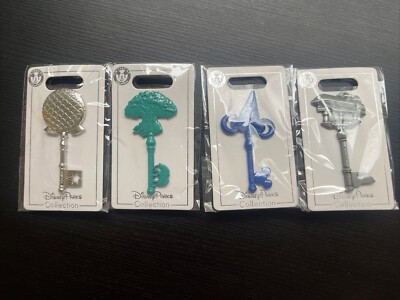 Disney Pins - 4 Disney Key - Epcot, Monorail, Animal Kingdom, Hollywood ...