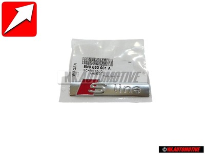 Audi Original S-LINE Côté Embleme Monogramme Logo Chrome Rouge ...