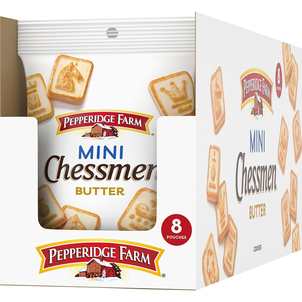 Pepperidge Farm Chessmen Minis Butter Cookies, 8 Snack Packs, 2.25-Oz ...