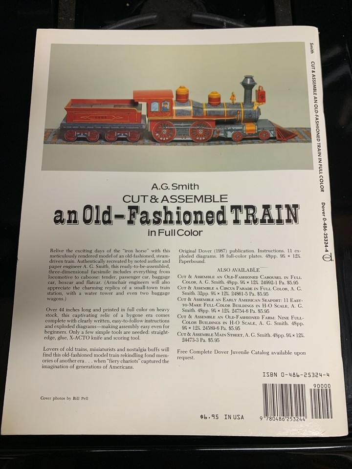 1987 Dover CUT & ASSEMBLE OLD FASHIONED TRAIN Paper AG Smith | eBay