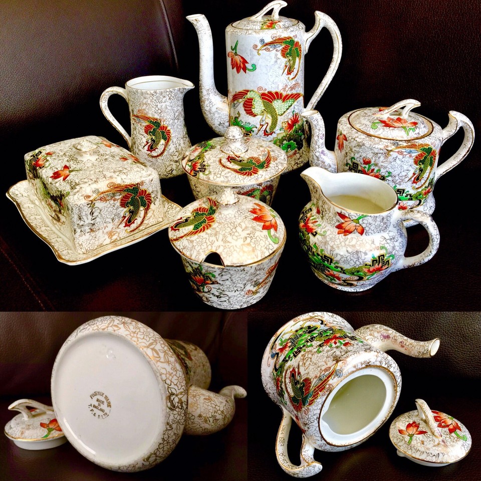 Rare Antique Art Deco Thomas Forester & Son English Pottery Phoenix ...