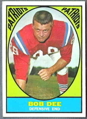 Bob Dee 1967 Topps Boston Patriots Card # 14 EX | eBay
