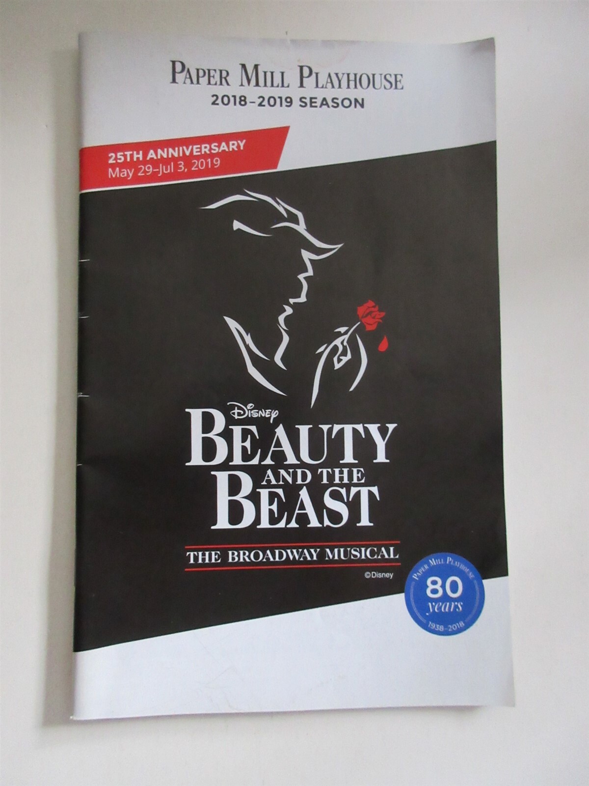 Paper Mill Playhouse 2019 Disney Beauty and the Beast playbill program ...