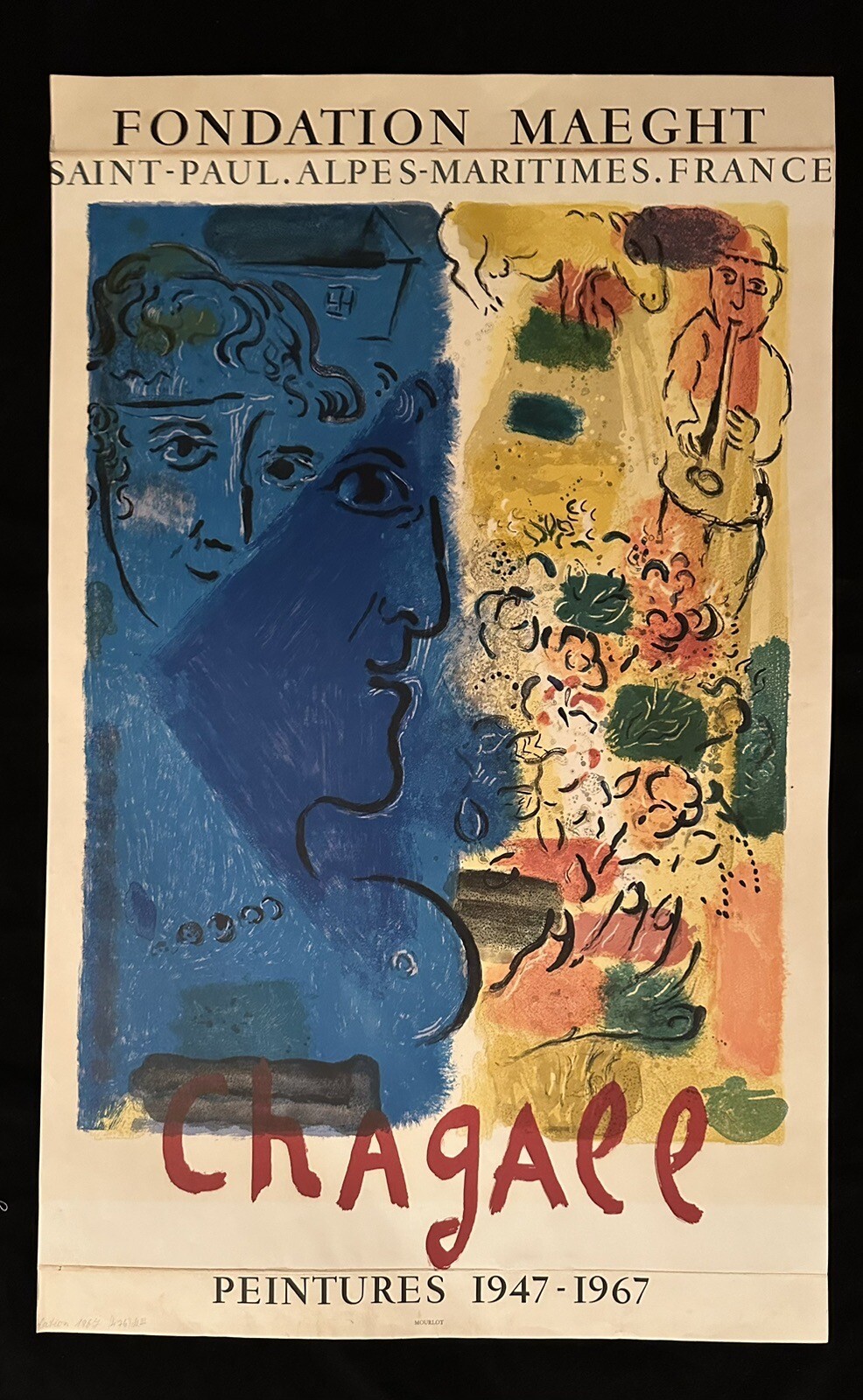 Vintage poster from 1967 - Fondation Maeght - Chagall - Peintures 1947 ...