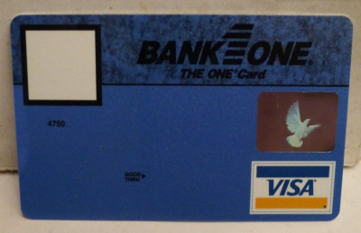 Bank One The One Card Debit Card PHOTO Visa- Un-Embossed BLANK - RARE ...