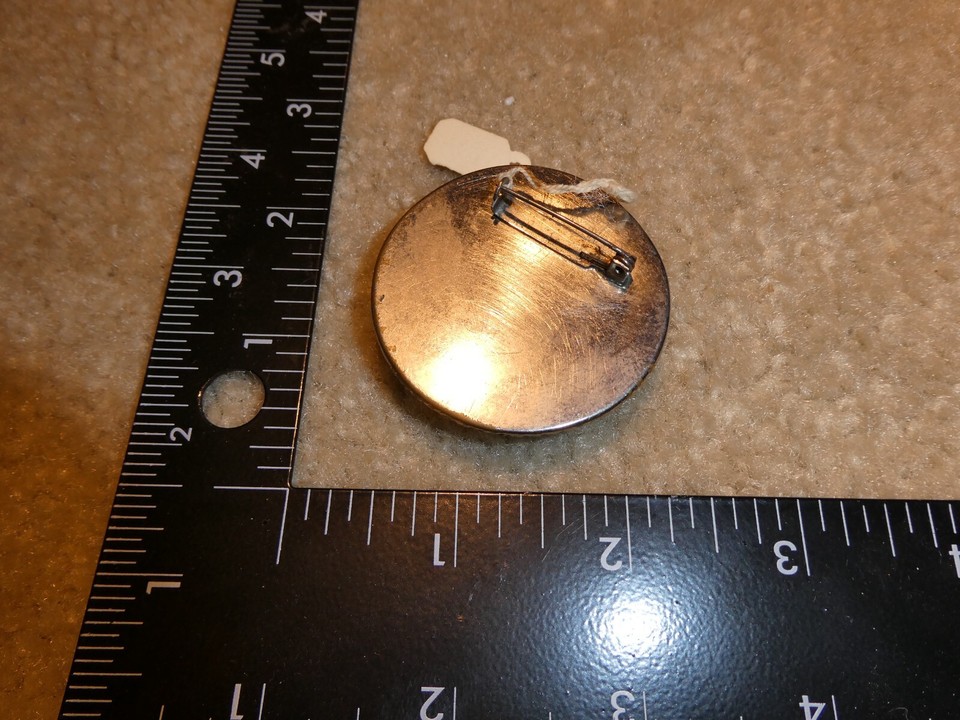 Vintage Silver Tone Metal Fancy Marbled Plastic Brooch Pin 2" Wide | eBay