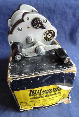 A GOOD VINTAGE BOXED MILWARDS SPINOVER MK 2 MULTIPLIER BAITCASTING REEL ...