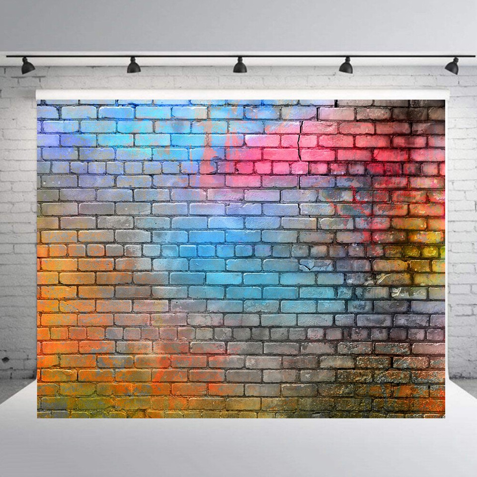 Vinyl Photo Backdrop Brick Wood Floor Photography Background Video ...