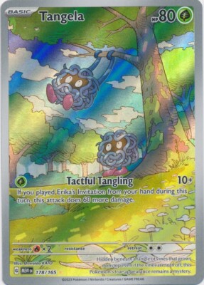 Holo Tangela - 178/165 Illustration Rare Scarlet & Violet 151 Pokemon ...
