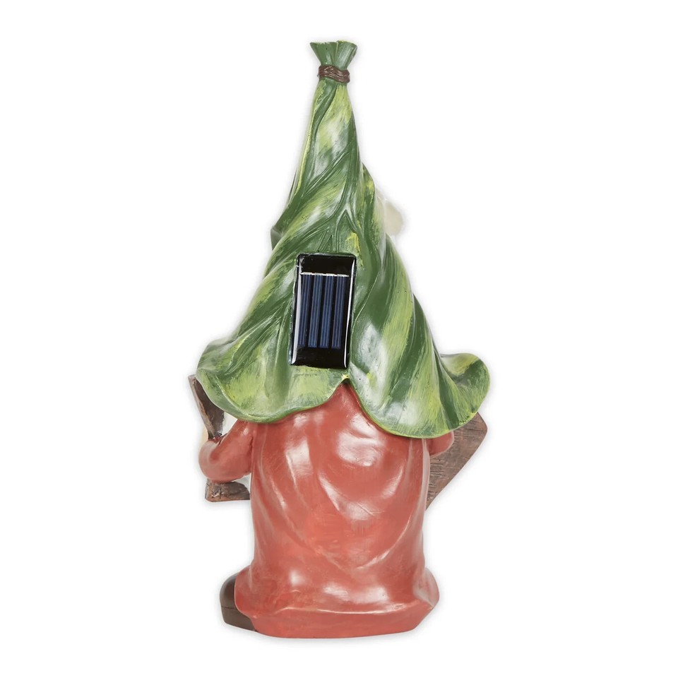 Gnome with Light Up Welcome SIGN Solar STATUE Free Shipping | eBay