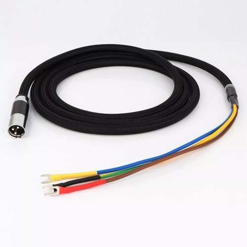 3 Wire HiFi OFC Audio Speaker Cable 3Pin XLR Male To Spade Banana Plug ...
