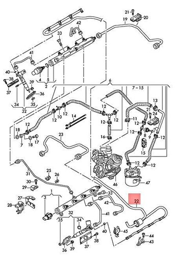 Genuine AUDI VW A8 S8 quattro Q7 Touareg 4H2 4H8 4LB 7P5 Fuel Hose ...