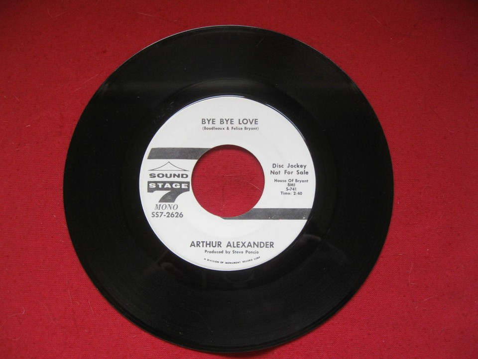 ARTHUR ALEXANDER "BYE BYE LOVE" 1969 SOUND STAGE 7 S-2626 RARE W/L ...