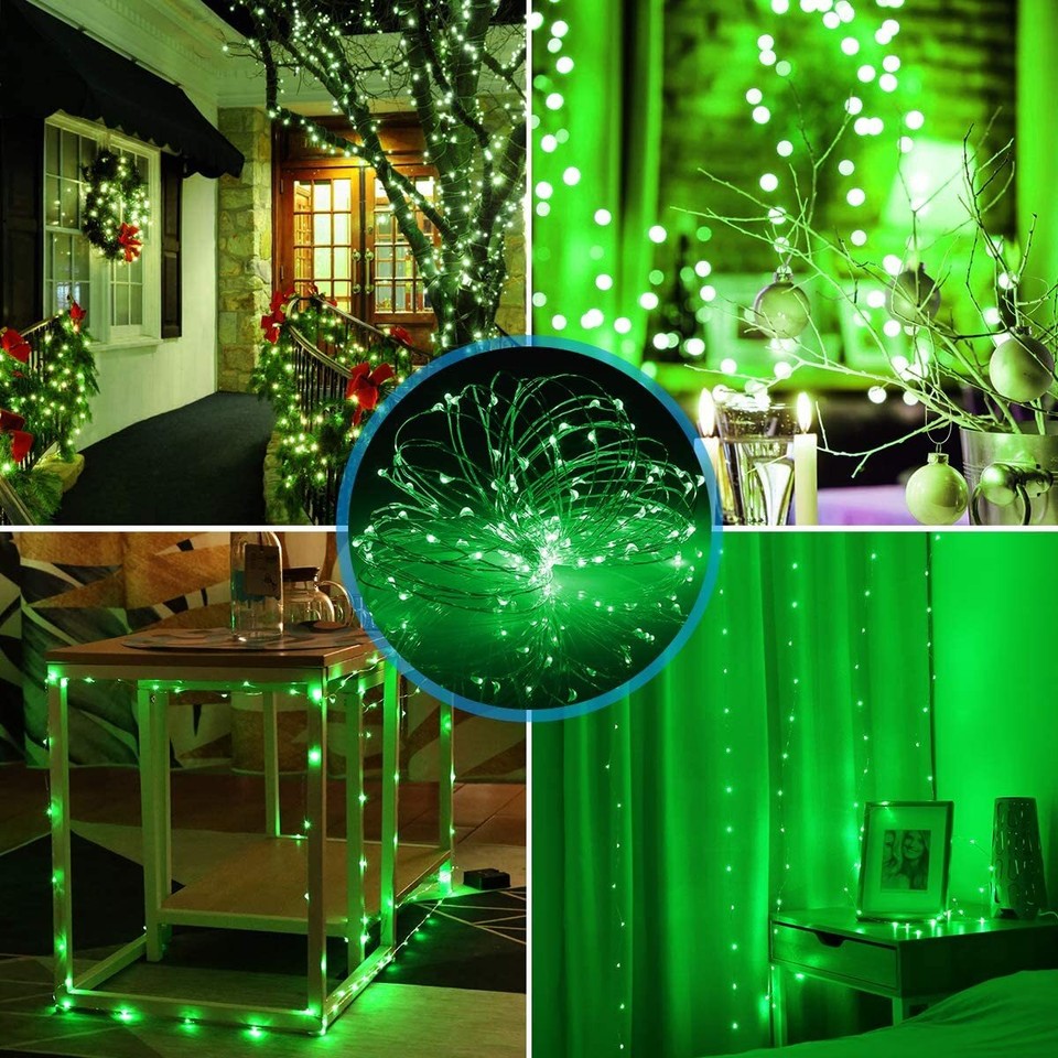 100LED Green Solar String Lights Outdoor Garden Fairy Light Yard ...