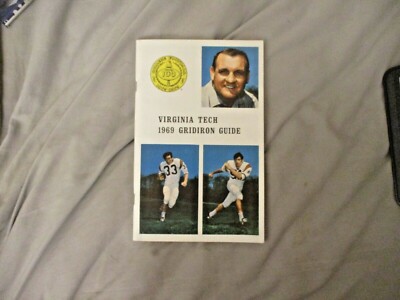 1969 VIRGINIA TECH FOOTBALL MEDIA GUIDE Yearbook JERRY CLAIBORNE TERRY ...