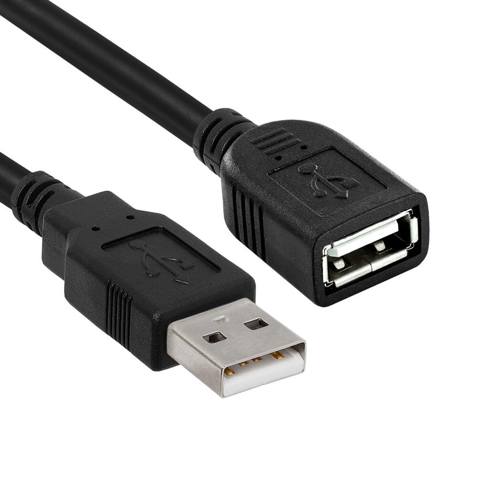 USB Extension Cable Male to Female USB 2.0 Adapter Extender Cord USB ...
