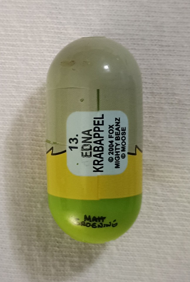 VINTAGE SPIN MASTER 2004 THE SIMPSONS MIGHTY BEANZ NUMBER 13 EDNA ...