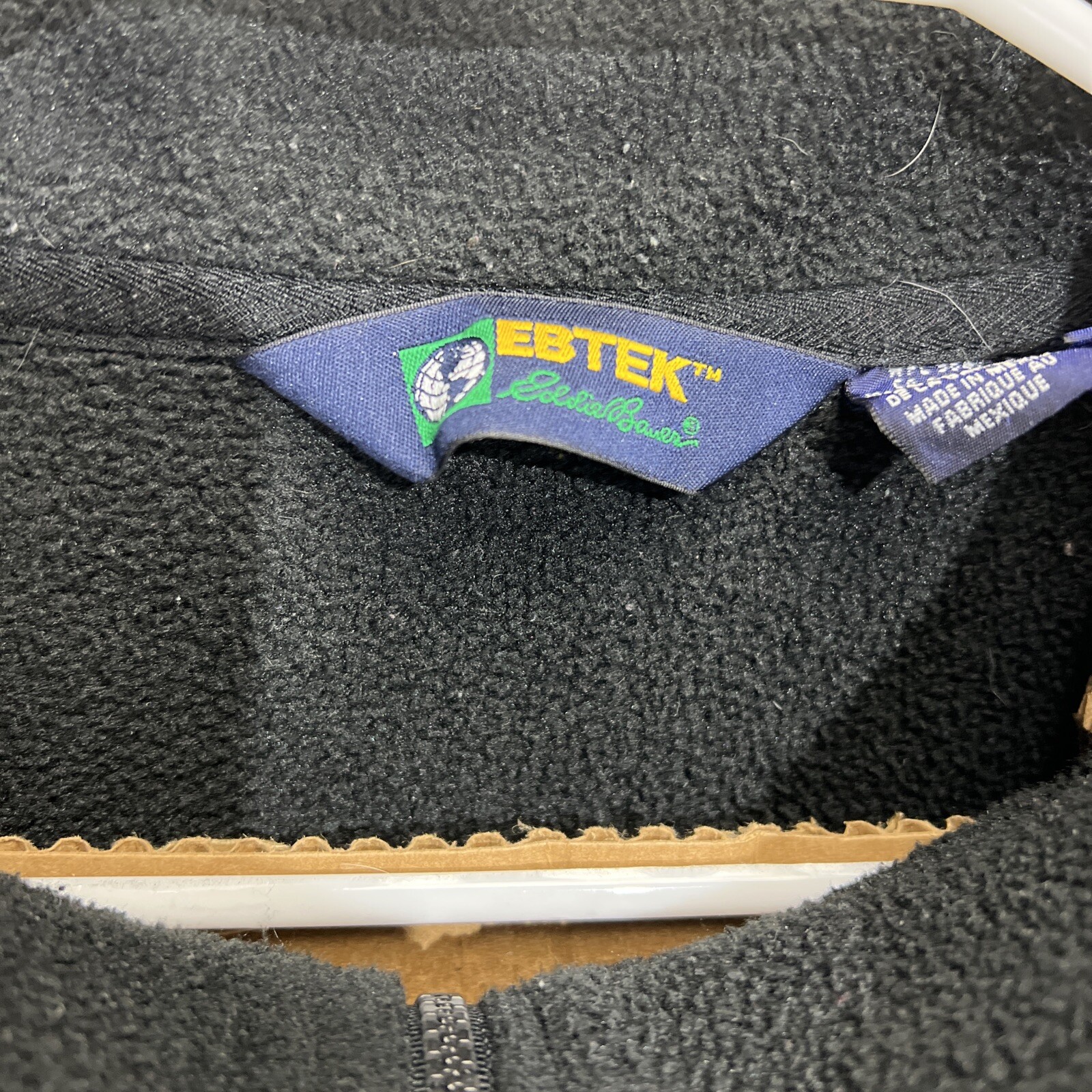 Vintage Eddie Bauer EBTEK Mens 1/4 Zip Black Pullover… - Gem