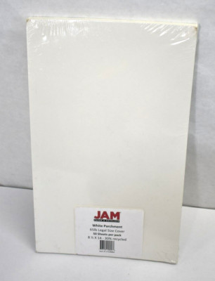 JAM Paper & Envelope Parchment Legal Cardstock 8.5" x 14" 50 Pack 65lb ...