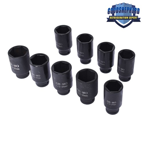 Deep Impact Socket Set 1/2" Drive Metric Axle Hub Nut Socket 29-38mm ...