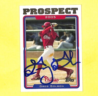 Greg Golson Signed Auto 2005 Topps Update Rookie Card UH100 Phillies ...
