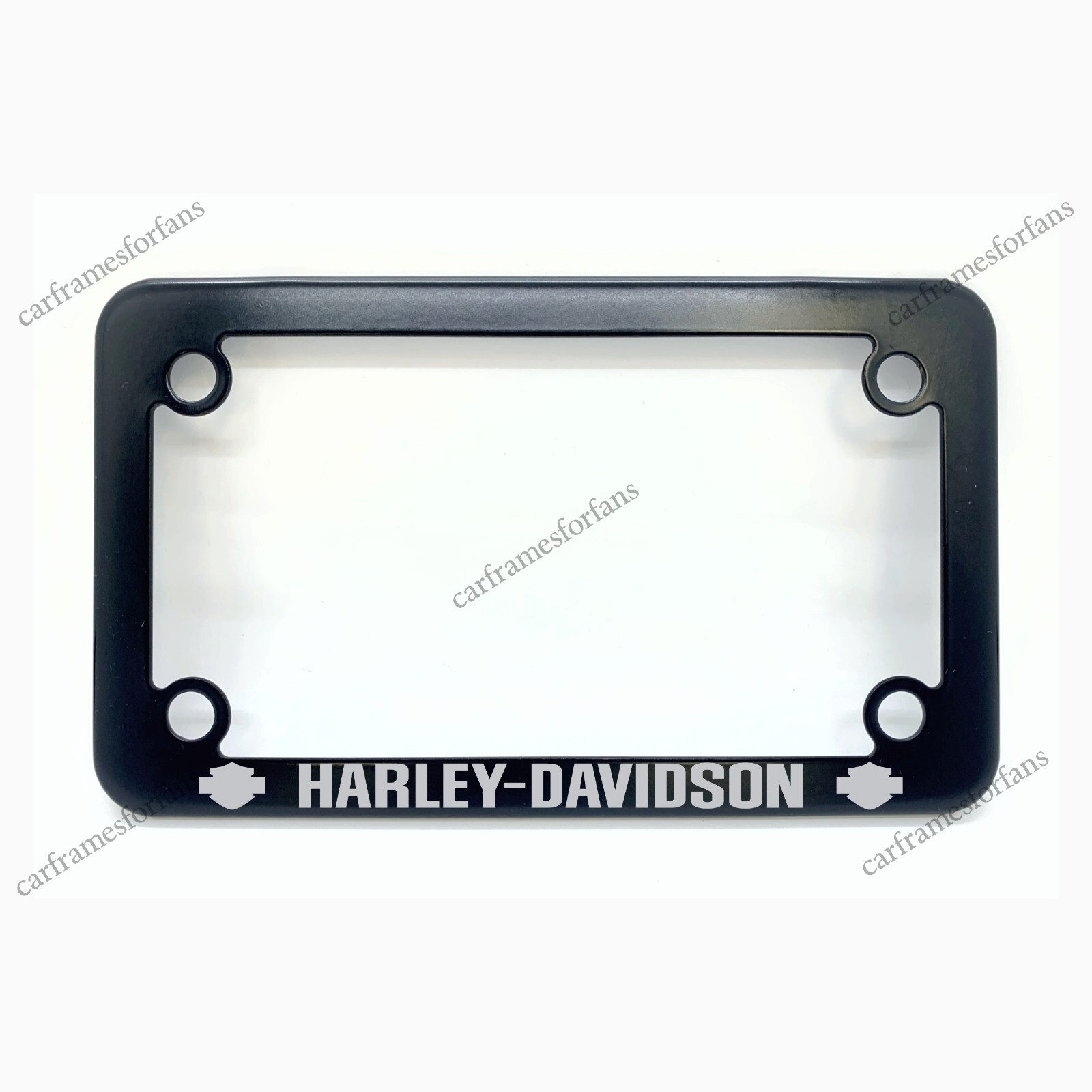 HARLEY DAVIDSON Motorcycle License Plate Frame - Black Powder Coated ...