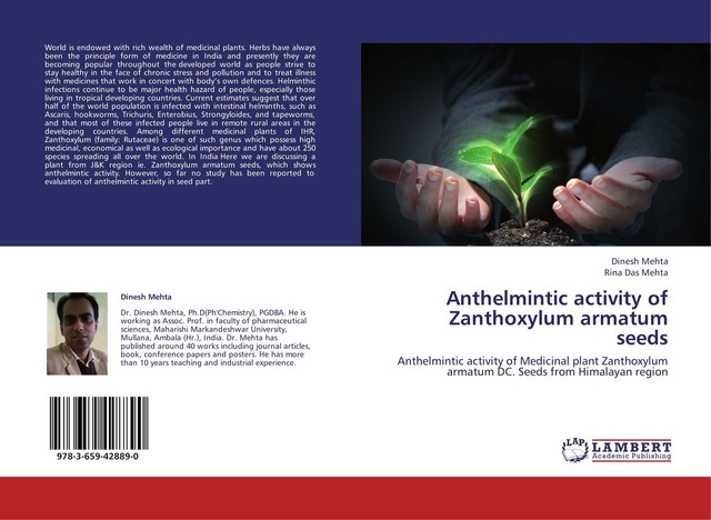 Anthelmintic activity of Zanthoxylum armatum seeds von Dinesh Mehta ...