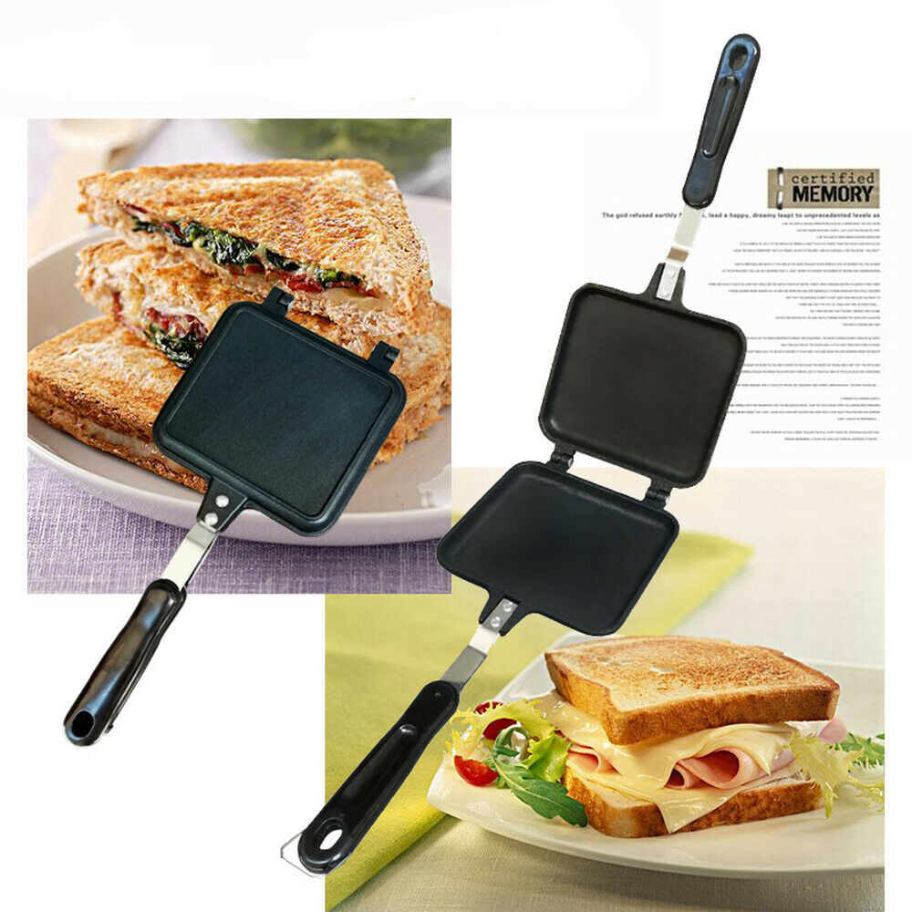 Double-sided Frying Pan Toastie Sandwich Maker Toaster Breakfast Stove ...