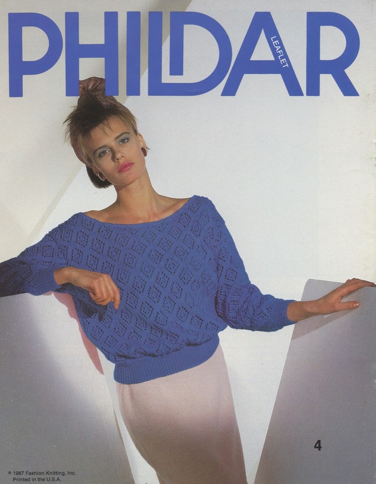 Phildar Leaflet No. 26 Knitting Patterns Vintage 1987 Cotton 4 Patterns Women | eBay