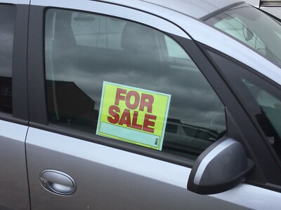 2x FOR SALE SIGNS Laminated (YELLOW) Sell Car Van Motorhome Caravan ...