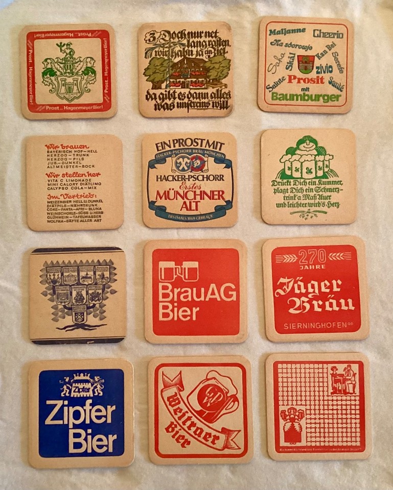 Vintage German Advertising Beer Coaster Collection of 22 | eBay
