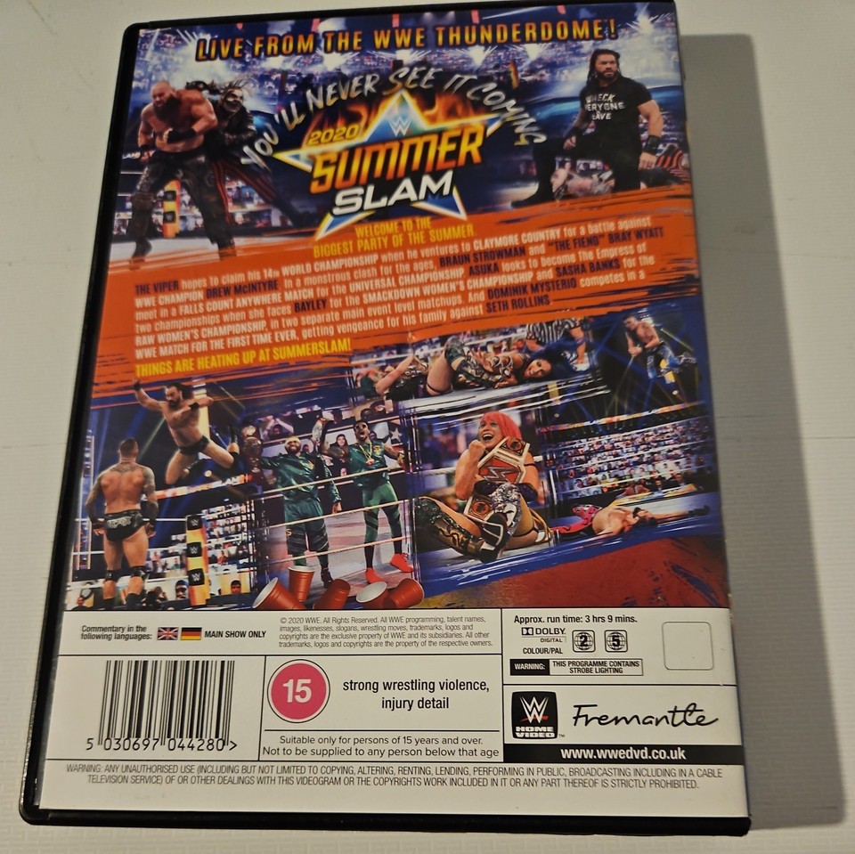 WWE: Summerslam 2020 DVD (2020) Randy Orton cert 15 5030697044280 | eBay UK