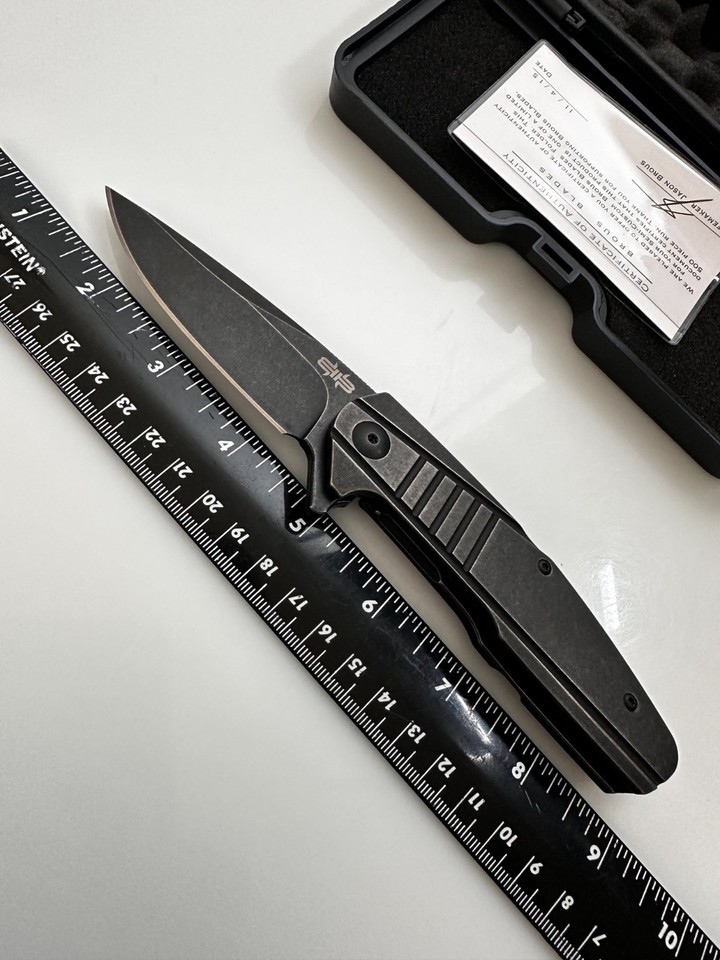 Jason BROUS BLADES Ltd Ed. 490/500 Turpin INSIGHT Titanium D2 Knife ...