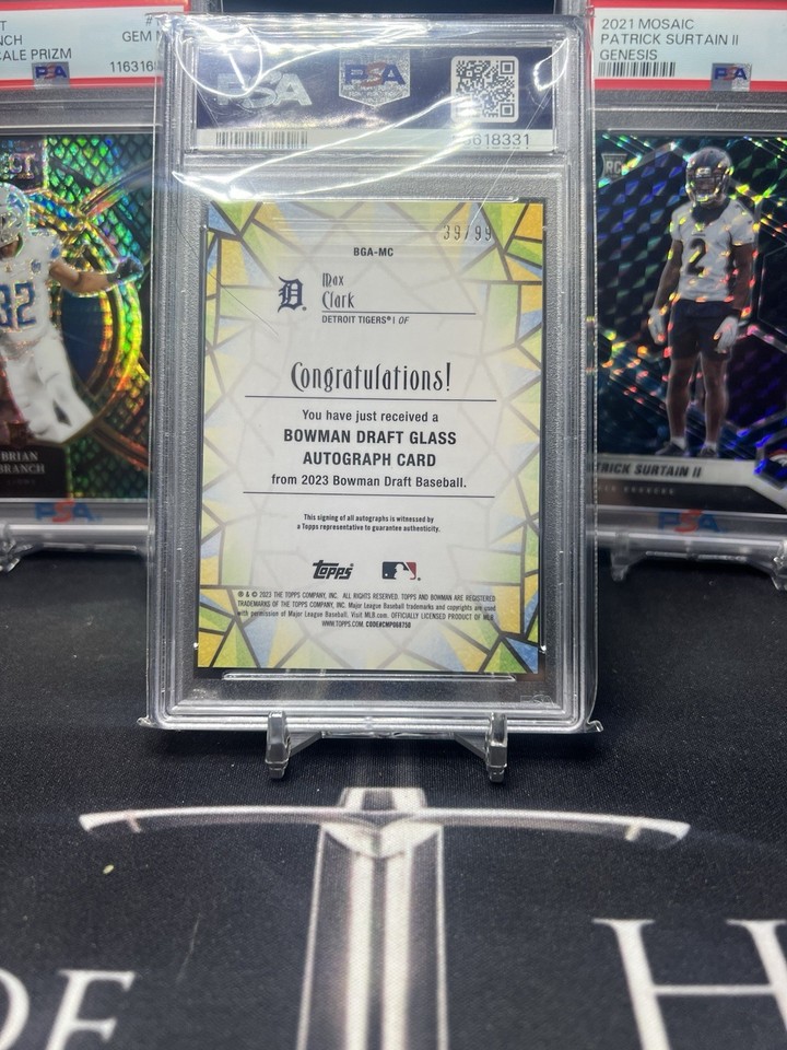 2023 Bowman Draft - Bowman Glass Autographs Max Clark #BGA-MC /99 (AU ...