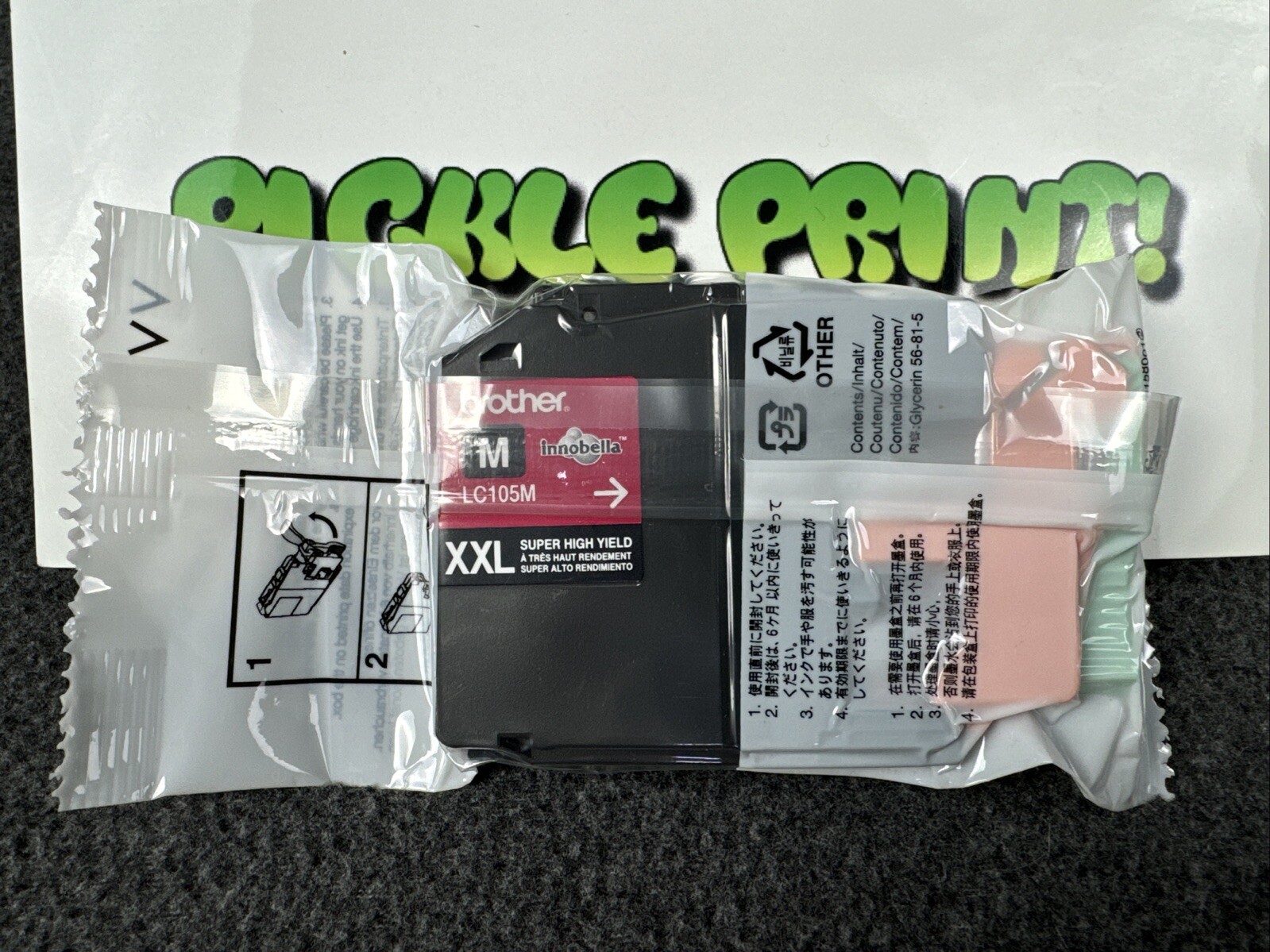 4PK GENUINE Brother LC107BK Black and LC105C, LC105M, LC105Y Color Ink ...