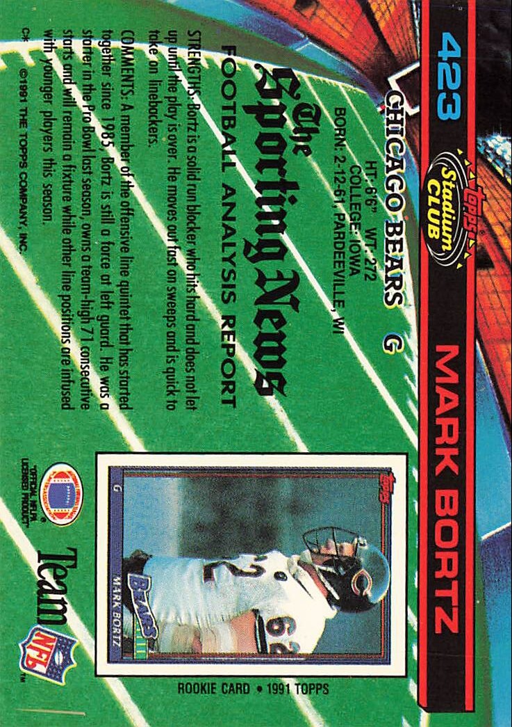 1991 Topps Stadium Club - #423 Mark Bortz for sale online | eBay